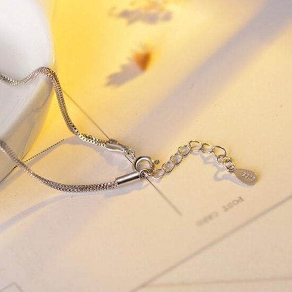 Jewelry | New 925 Sterling Silver Double Crystal Ball Chain | Poshmark